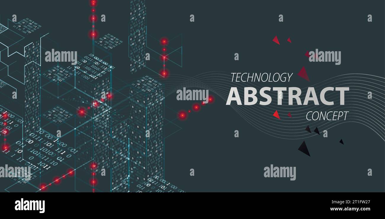 Technology background. Binary computer code. Vector illustration Stock ...