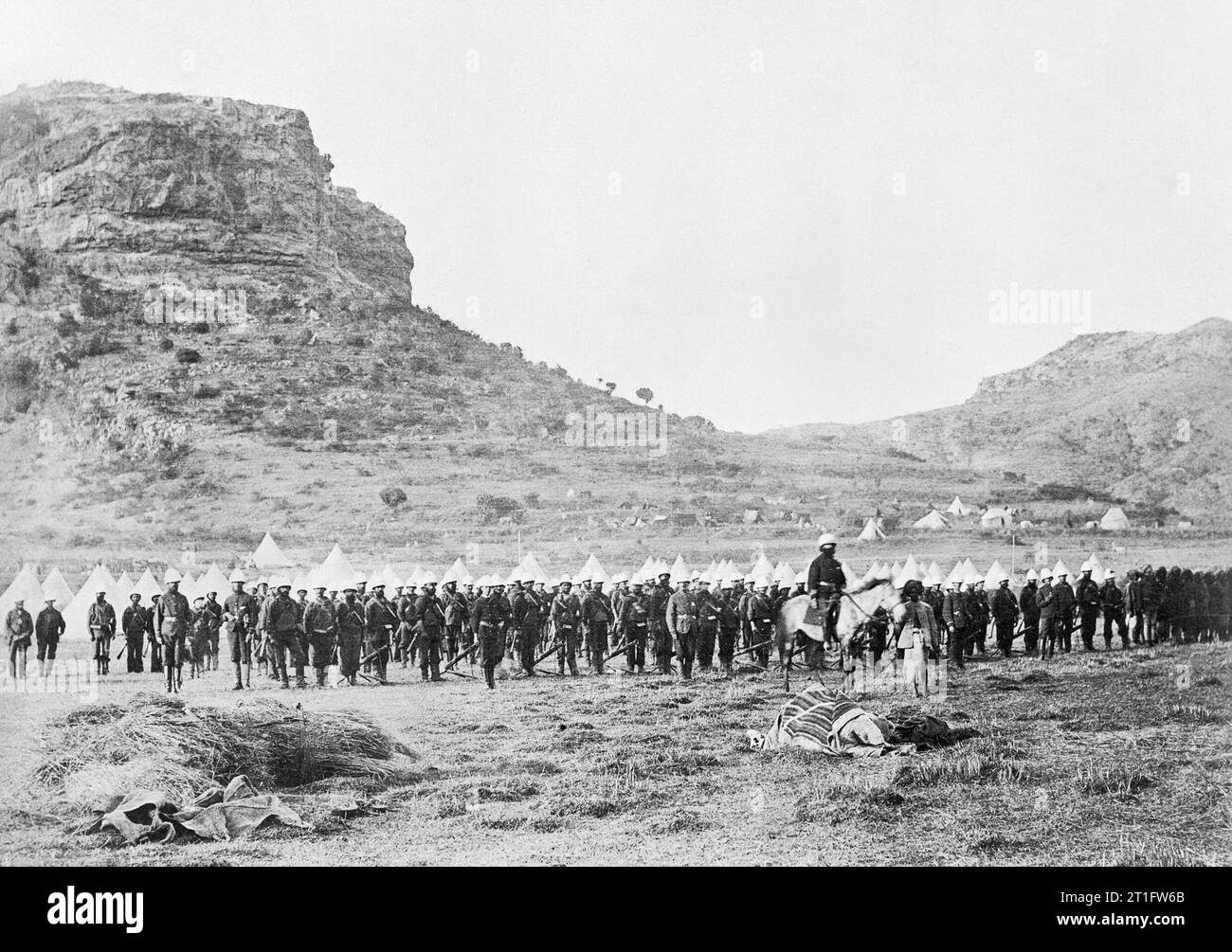The Abyssinian Expedition, Ethiopia 1868 The Naval Brigade parade ...