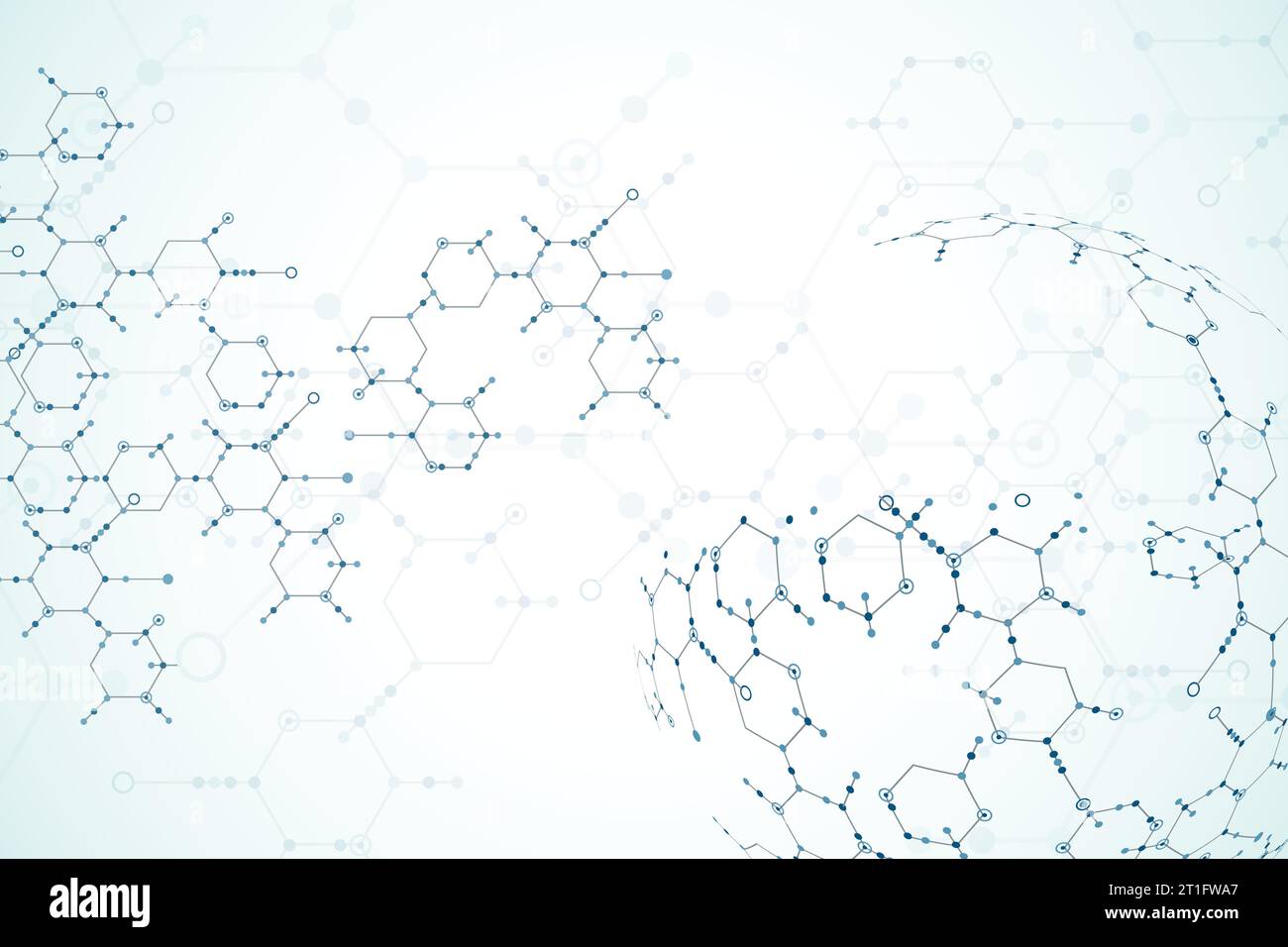 Abstract technology hexagonal background. Connection structure. Science ...