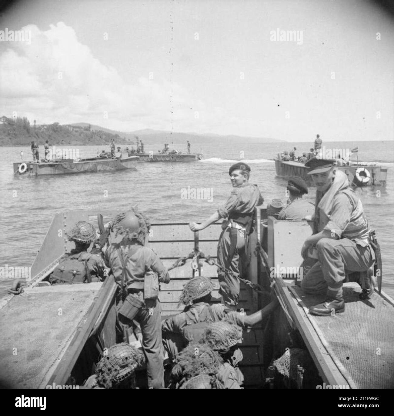 The Allied Reoccupation of the Andaman Islands, 1945 Landing craft ...