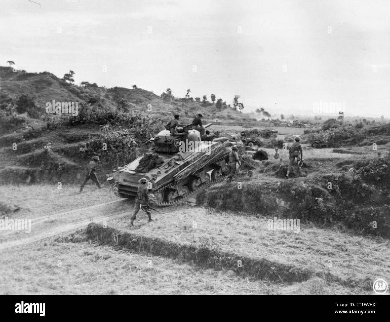 The British Army in Burma 1944 A Sherman tank of 'B' Squadron, 19th ...
