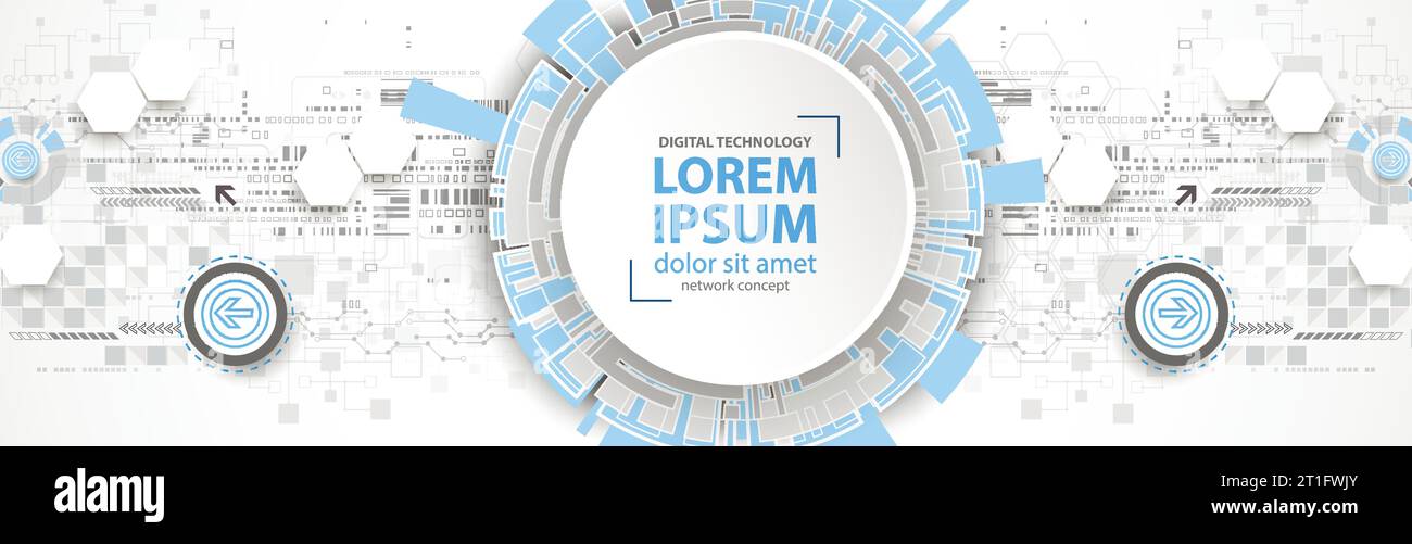 Vector illustration, Hi-tech digital technology and engineering theme ...