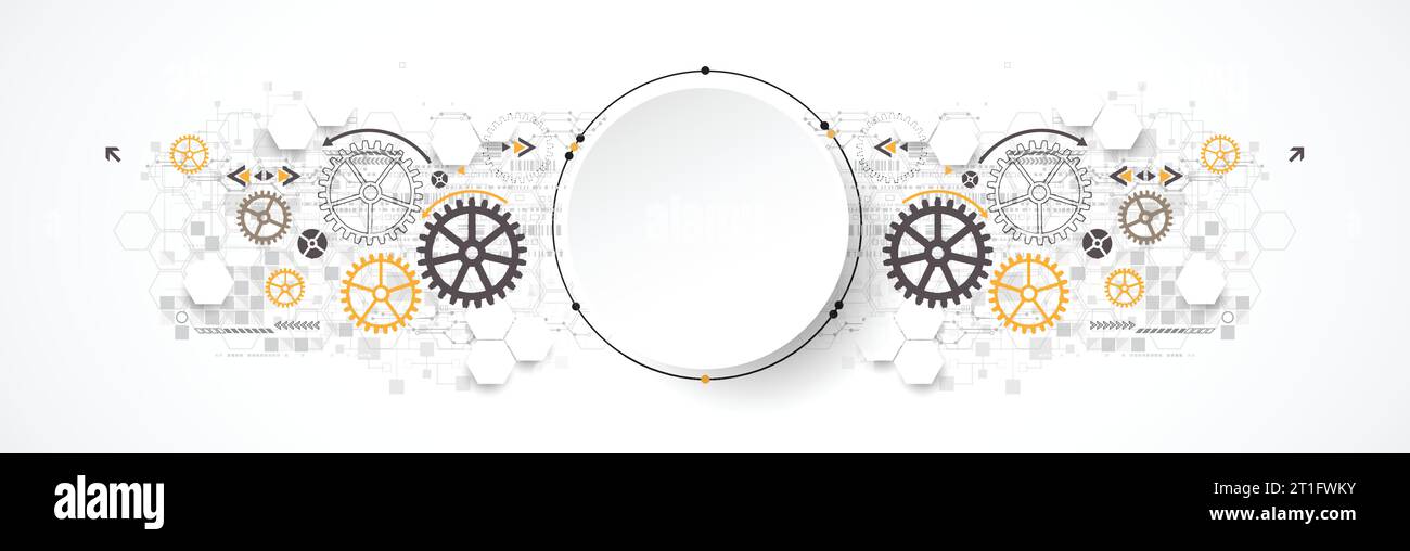 Abstract circle technology concept. Circuit board, high computer color ...