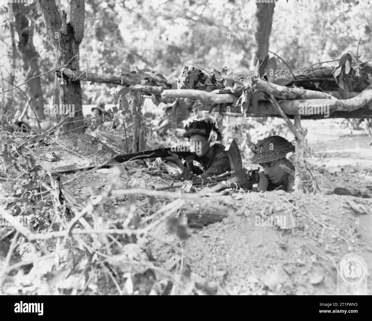 The British Army in Burma 1944 A Bren gun team of 36th Infantry ...