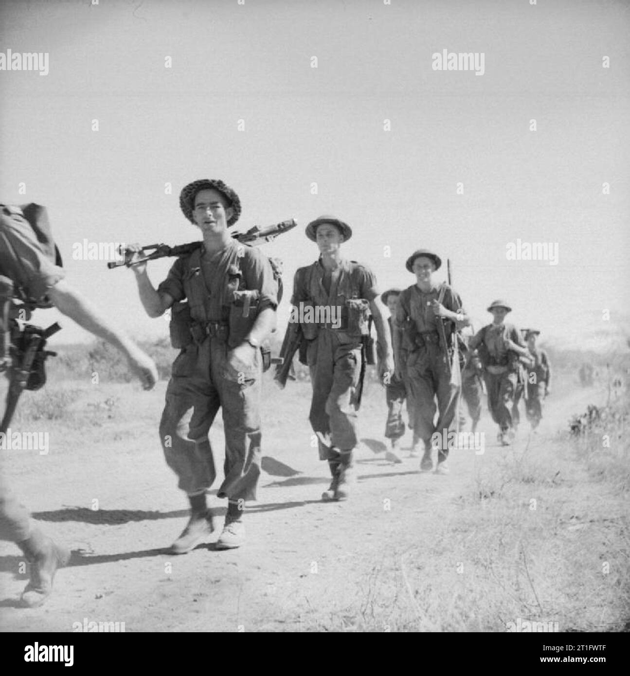 The British Army in Burma 1945 Troops of the Dorset Regiment moving ...