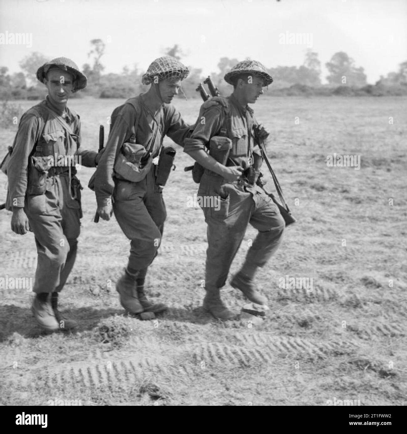 The British Army in Burma 1945 Walking wounded are brought back for ...