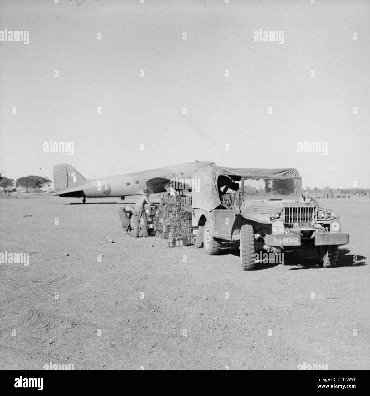The British Army in Burma 1945 Ammunition just unloaded from an RAF ...