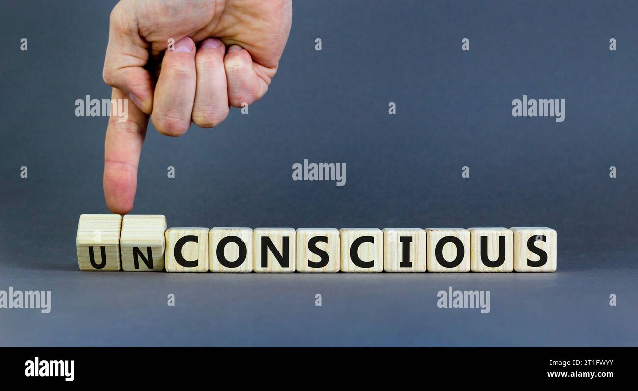Conscious or unconscious symbol. Concept words Conscious Unconscious on ...
