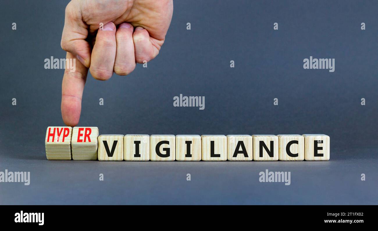 Vigilance or hypervigilance symbol. Concept words Vigilance ...