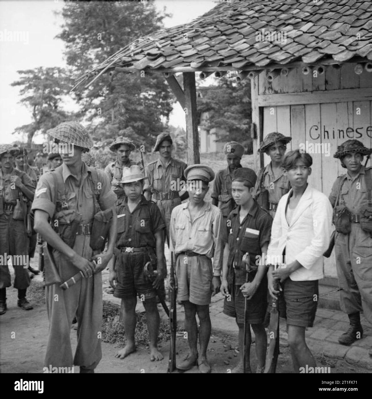 The British Occupation of Java Indian troops with four armed ...