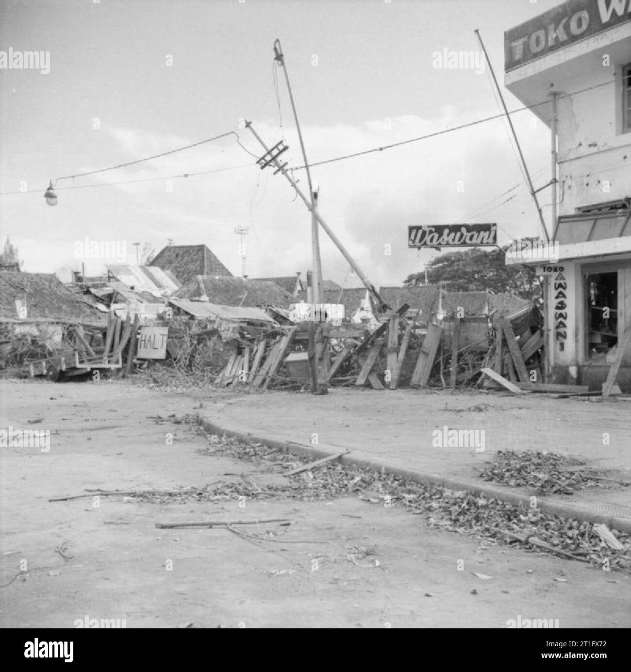 The British Occupation of Java An Indian soldier stands guard by a ...