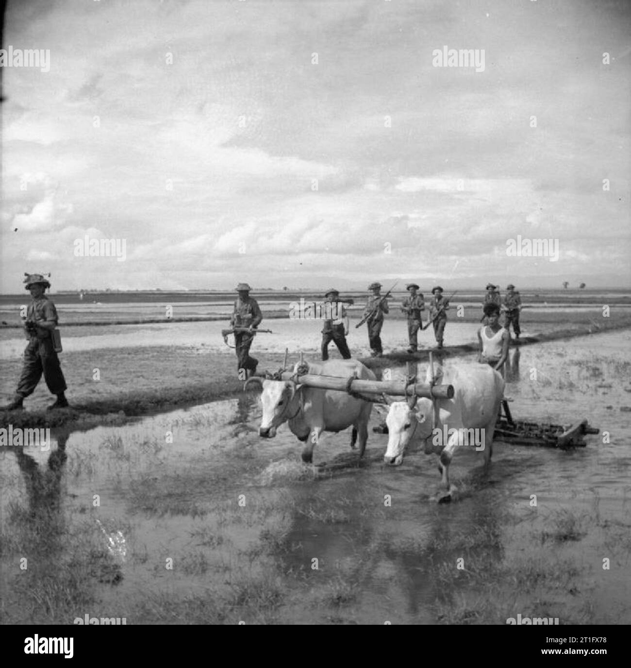The British Army in Burma 1945 A patrol from the 1st Battalion, Queen's ...