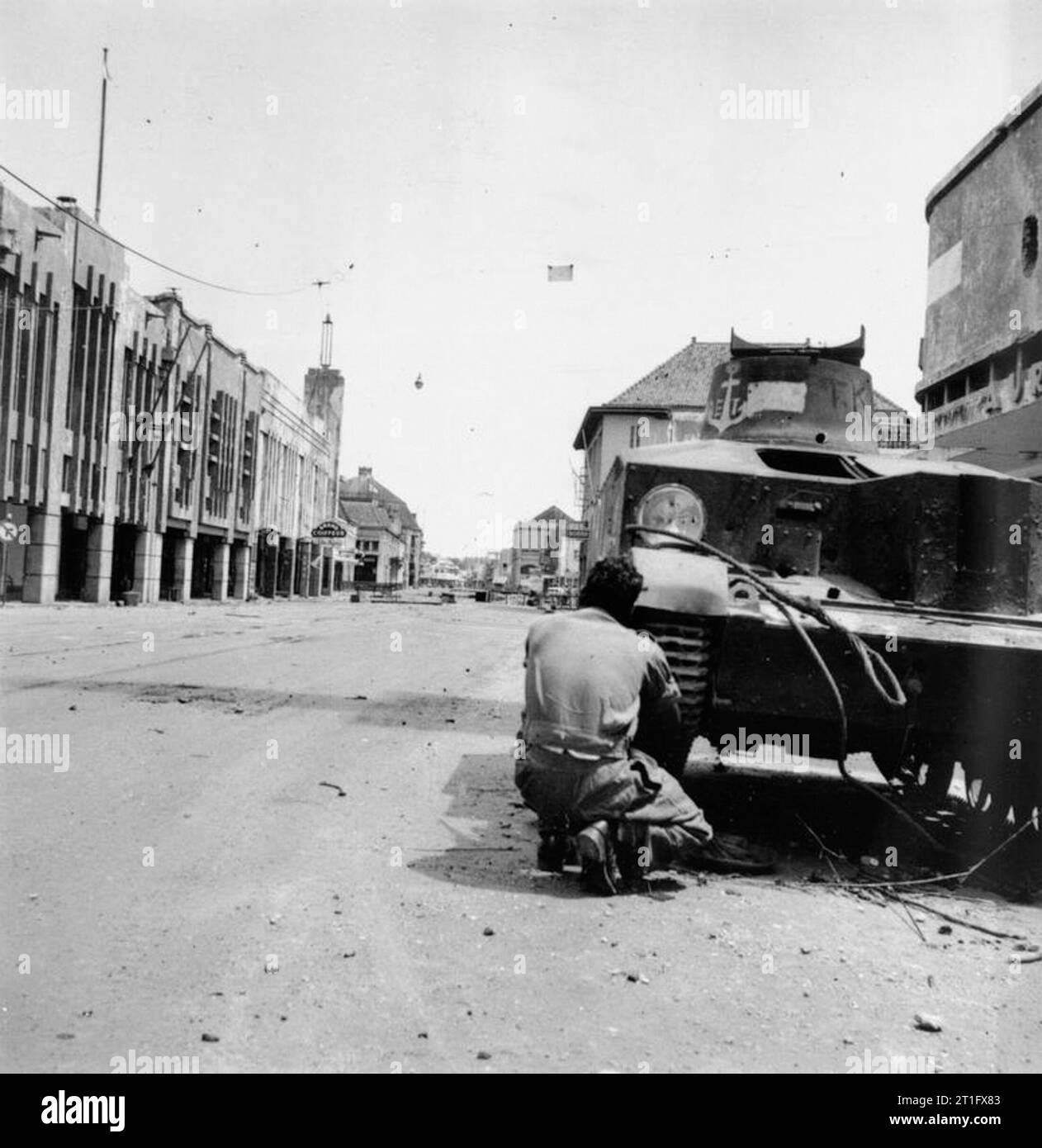 The British Occupation of Java An Indian soldier uses a knocked out ...