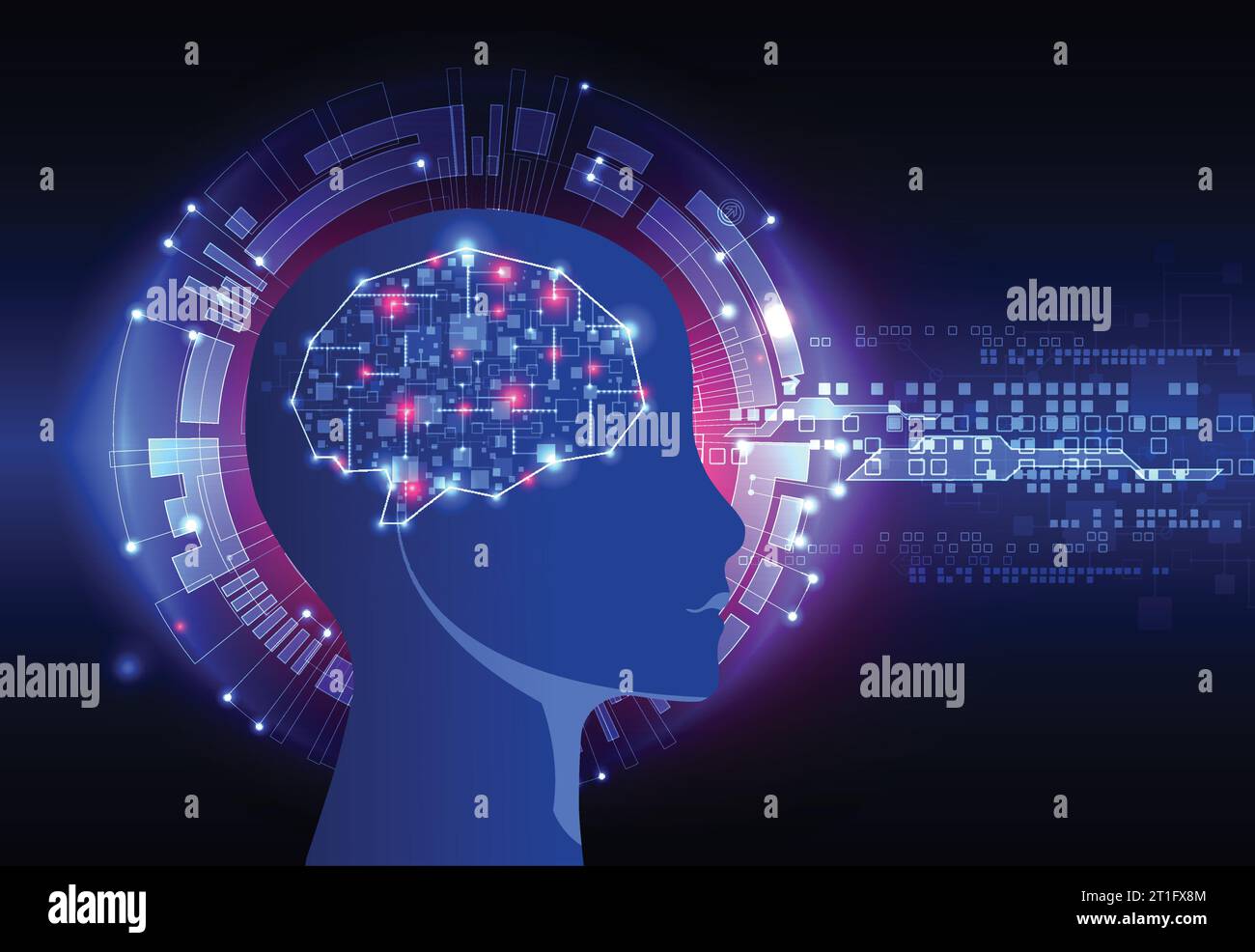 Artificial intelligence concept. Technology background. Vector science ...