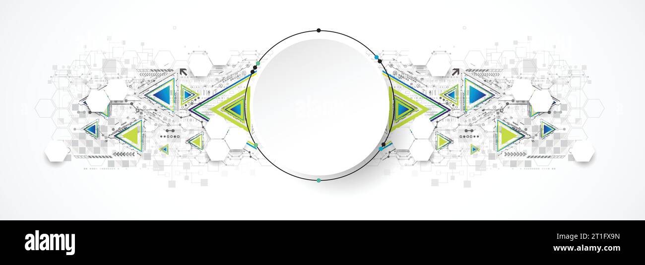Abstract circle technology concept. Circuit board, high computer color ...
