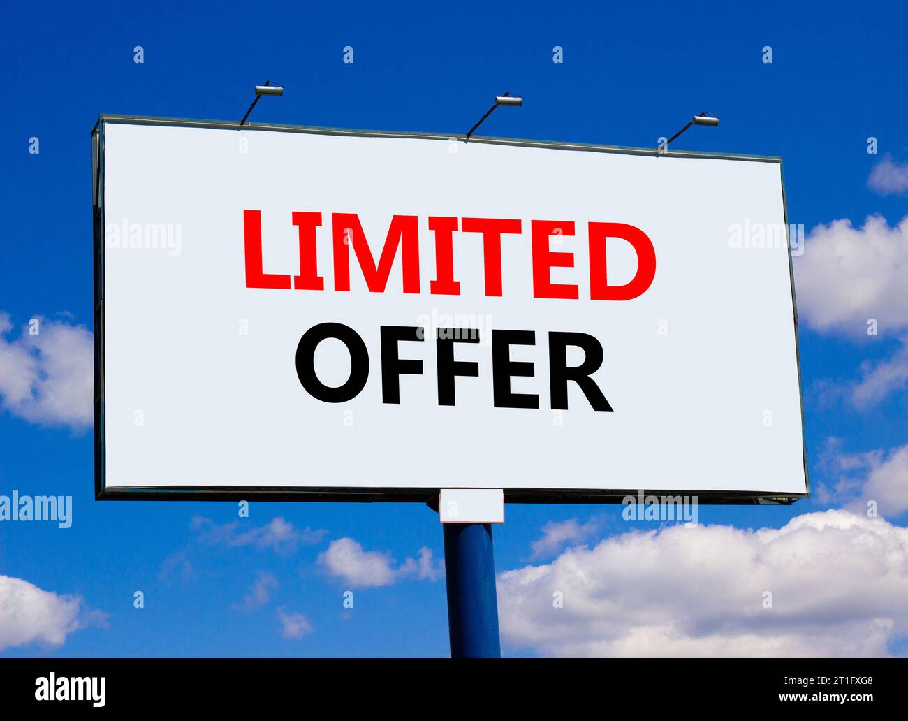 Limited offer symbol. Concept words Limited offer on beautiful big ...