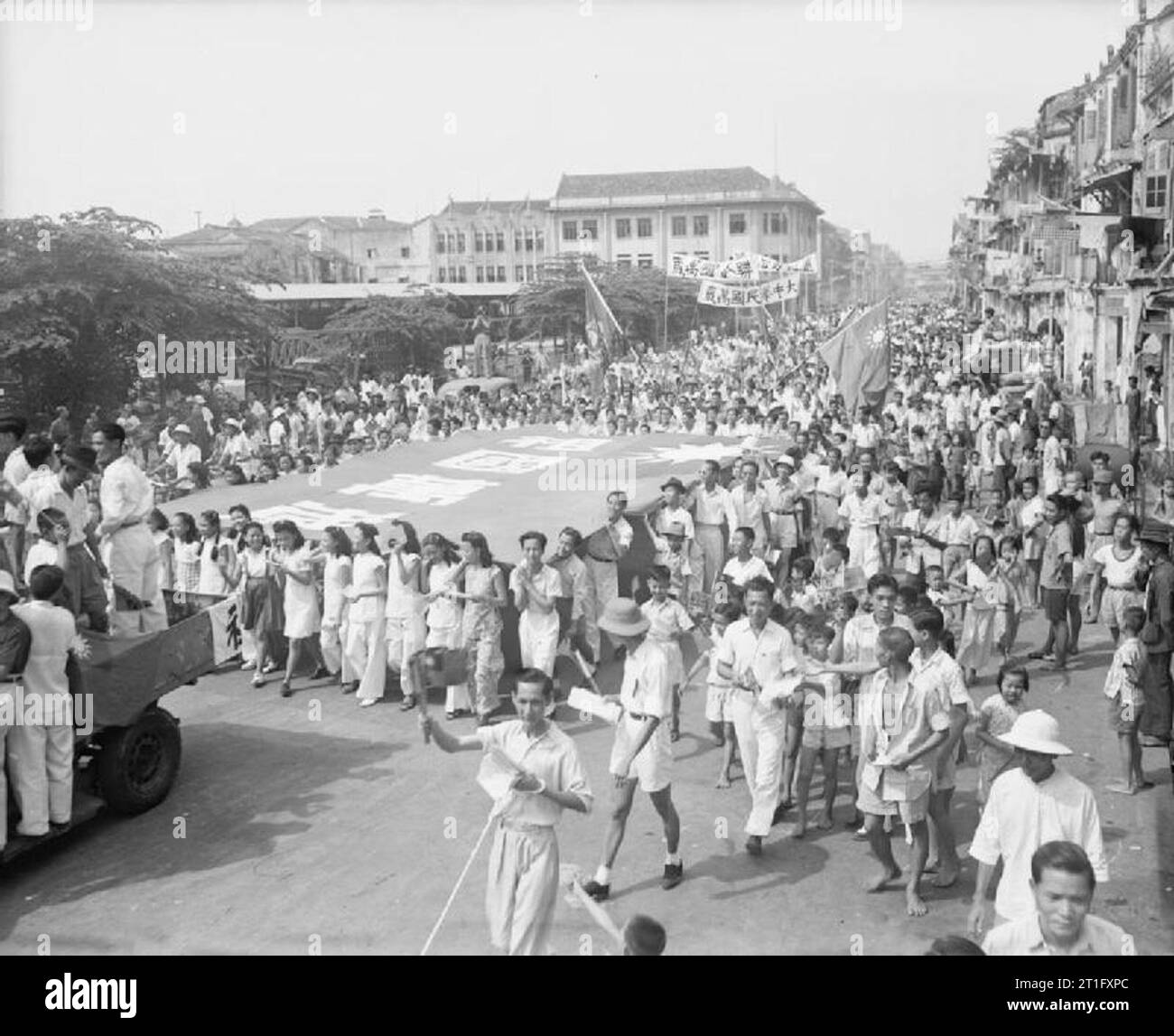 The Japanese Surrender at Singapore, 1945 The people of Singapore ...