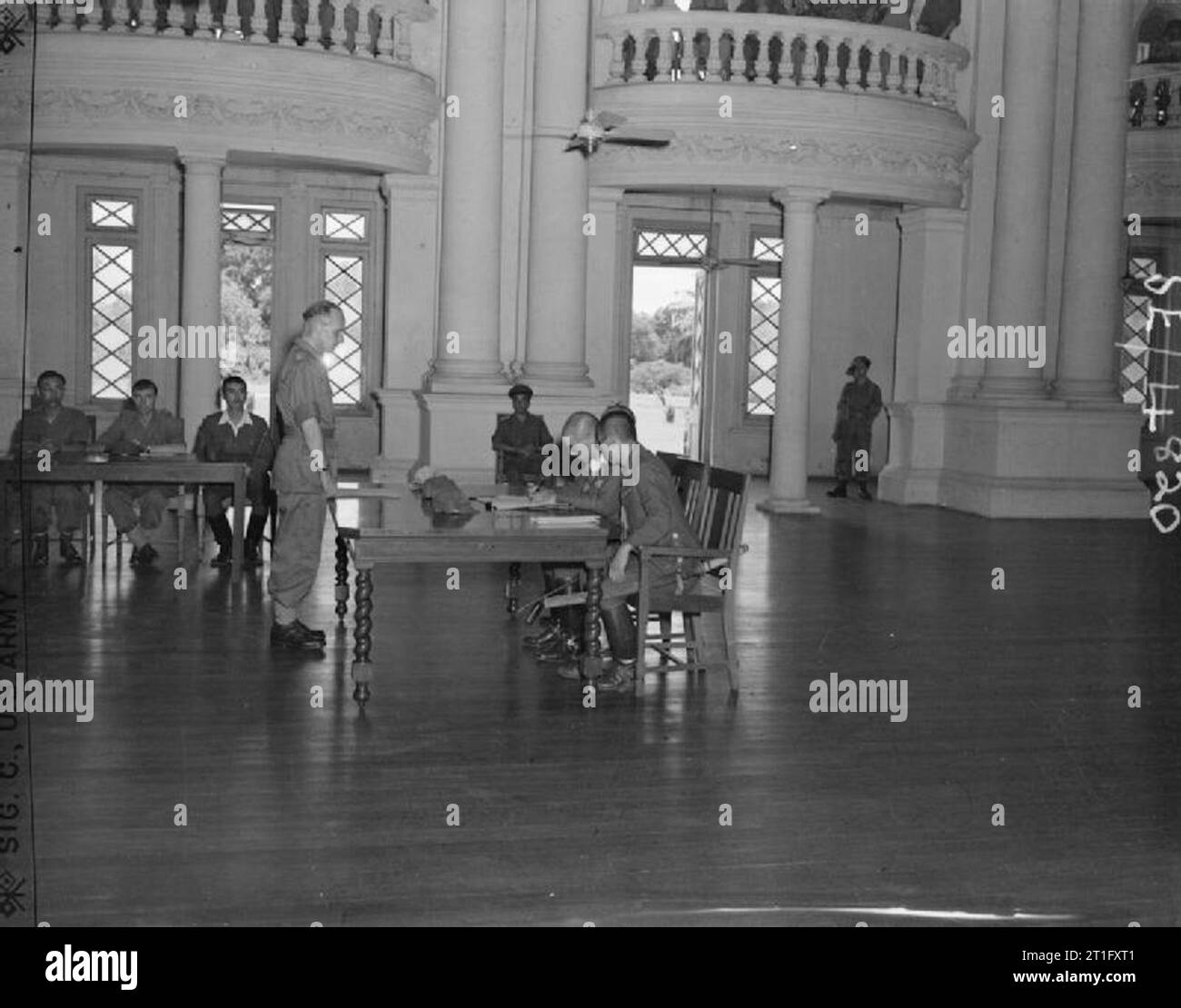 The Japanese Surrender in Burma, 1945 Major General Ichada signs the ...