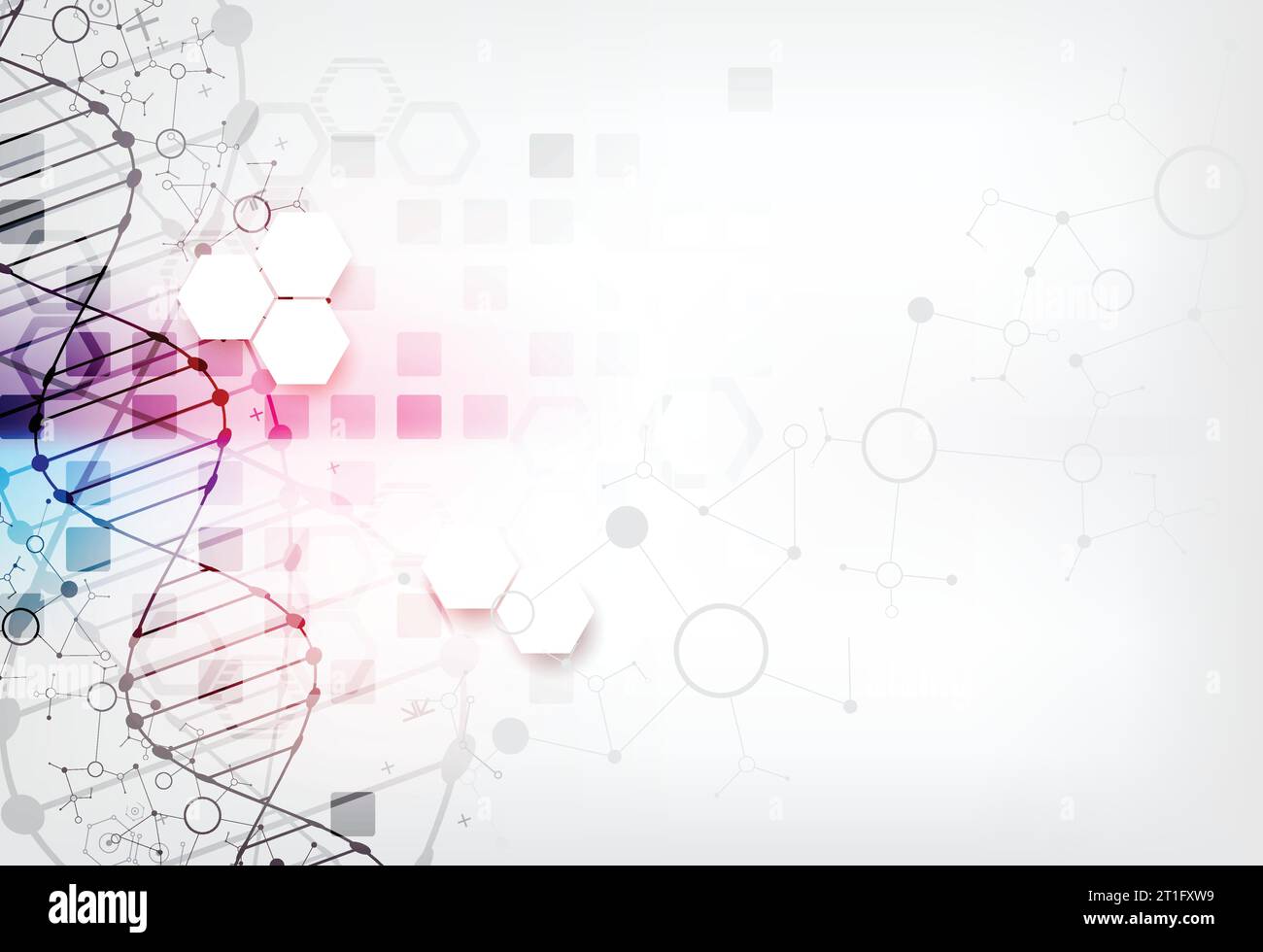 Science template, wallpaper or banner with a DNA molecules. Vector ...