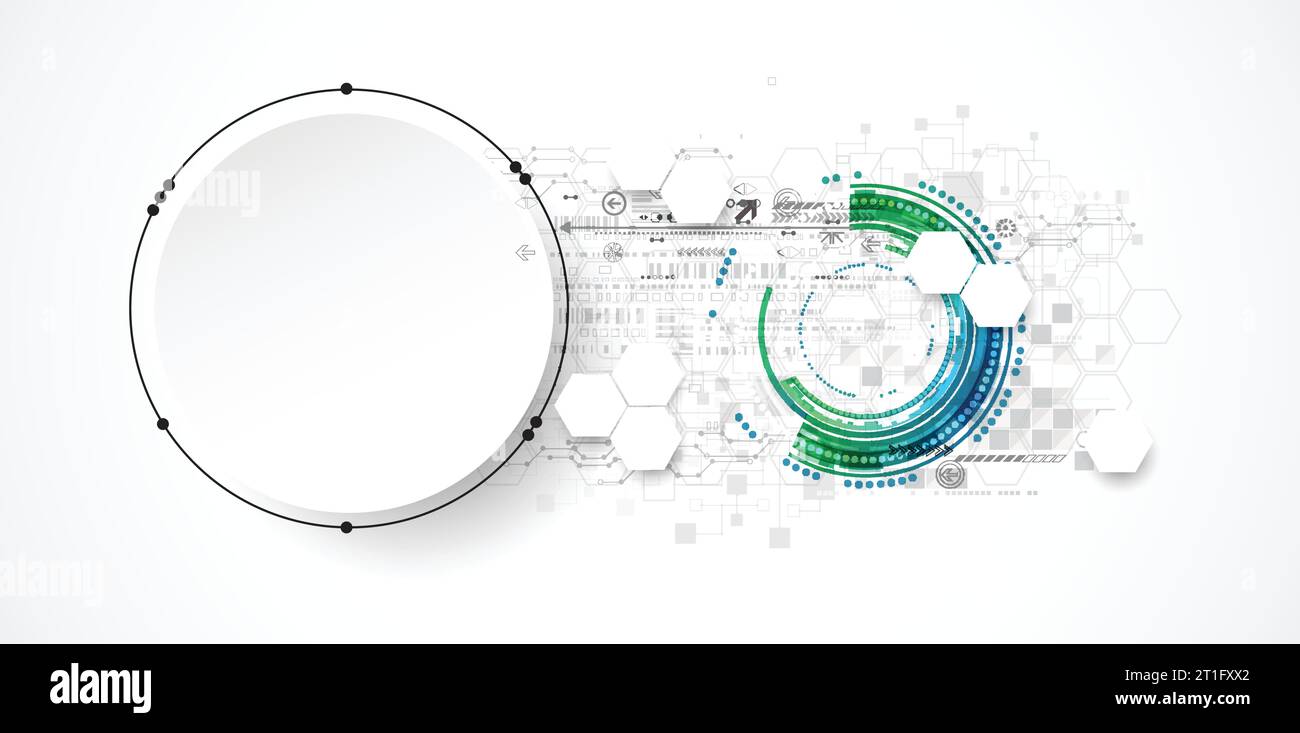 Abstract circle technology concept. Circuit board, high computer color ...