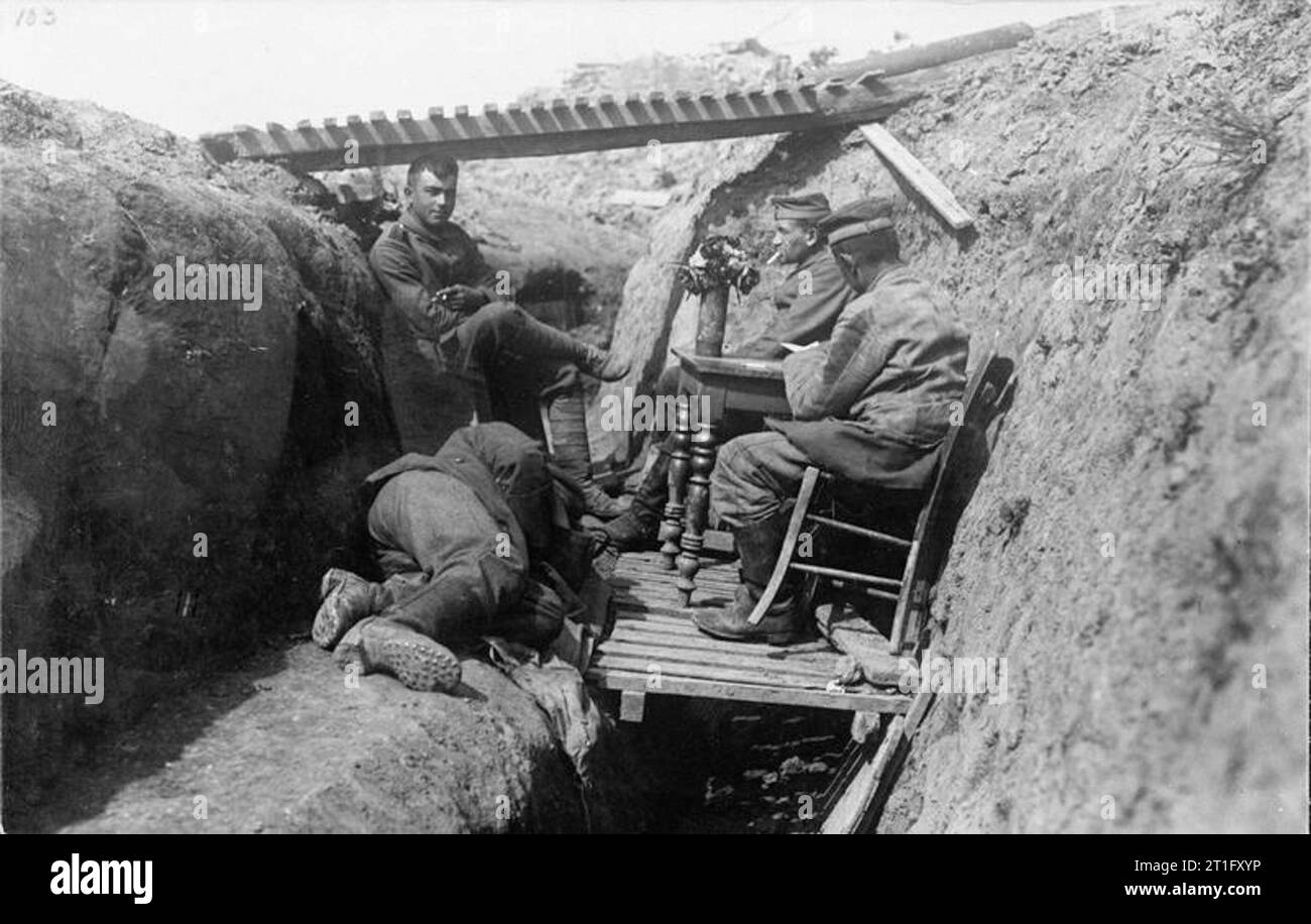 Woerner Eugen (herr) Collection German troops resting in the trenches ...