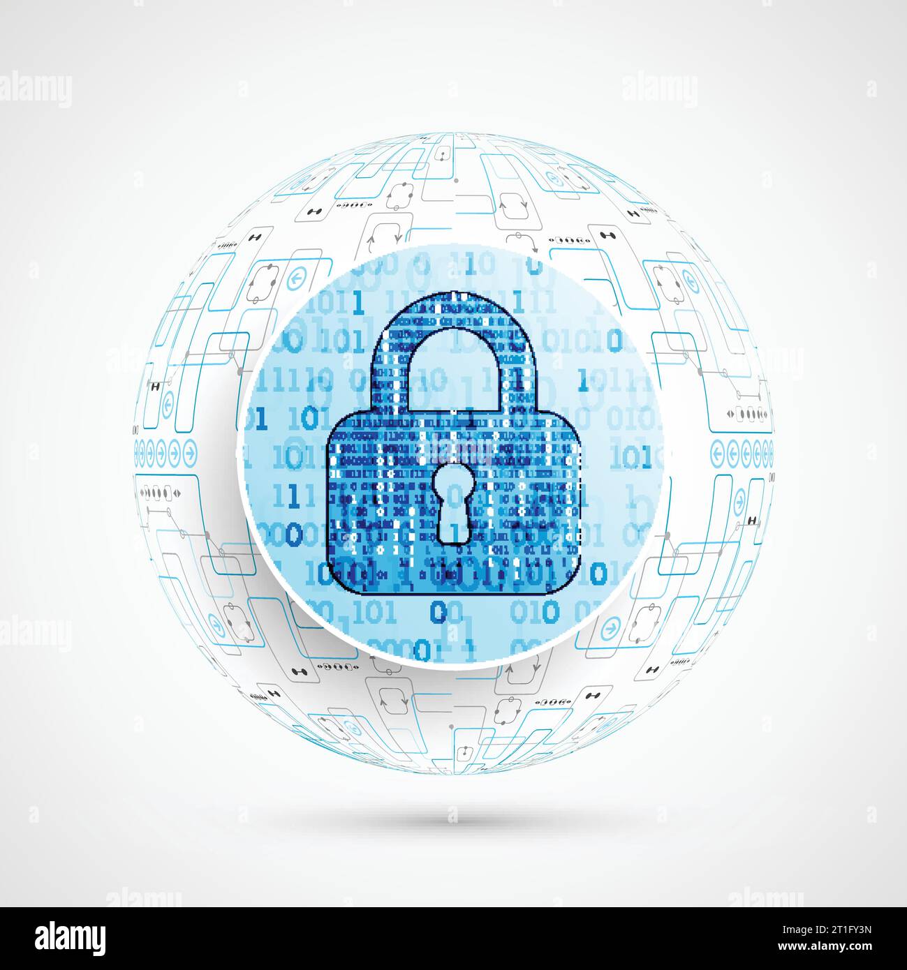 Protection concept. Protect mechanism, system privacy. Vector ...