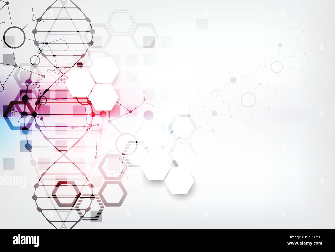 Science template, wallpaper or banner with a DNA molecules. Vector ...