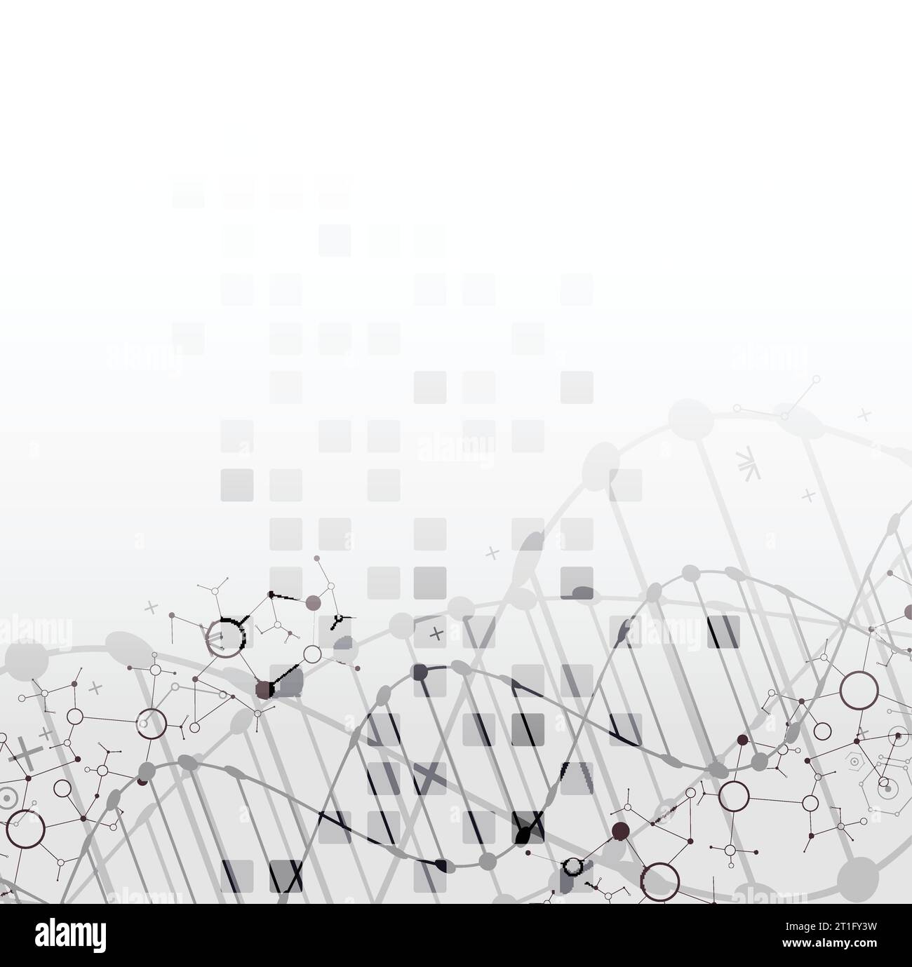 Science template, wallpaper or banner with a DNA molecules. Vector ...