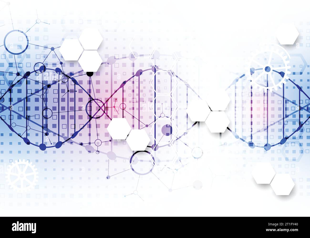 Science template, wallpaper or banner with a DNA molecules. Vector ...