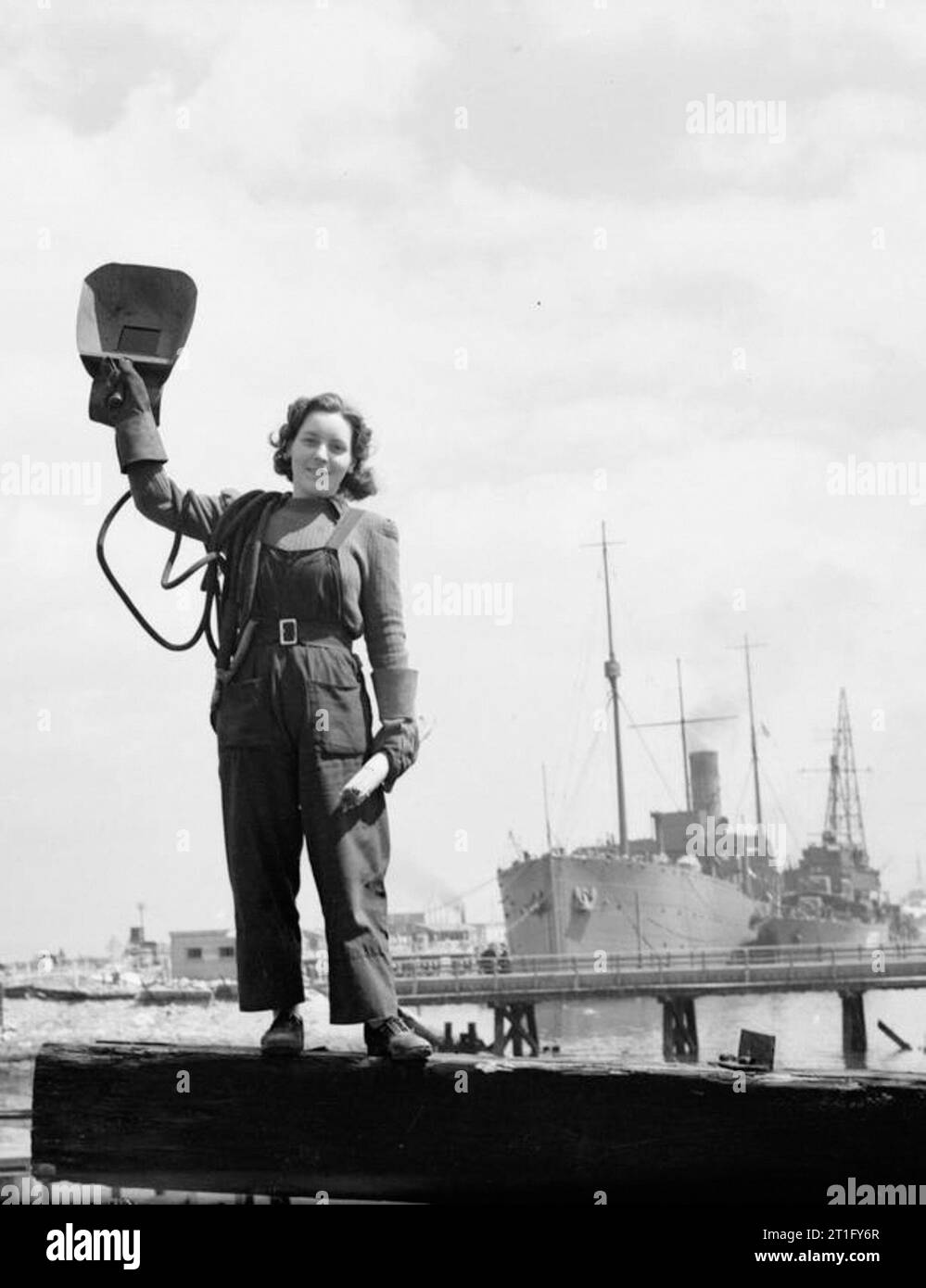 British Women Helping To Build Warships. June 1942, Greenock ...