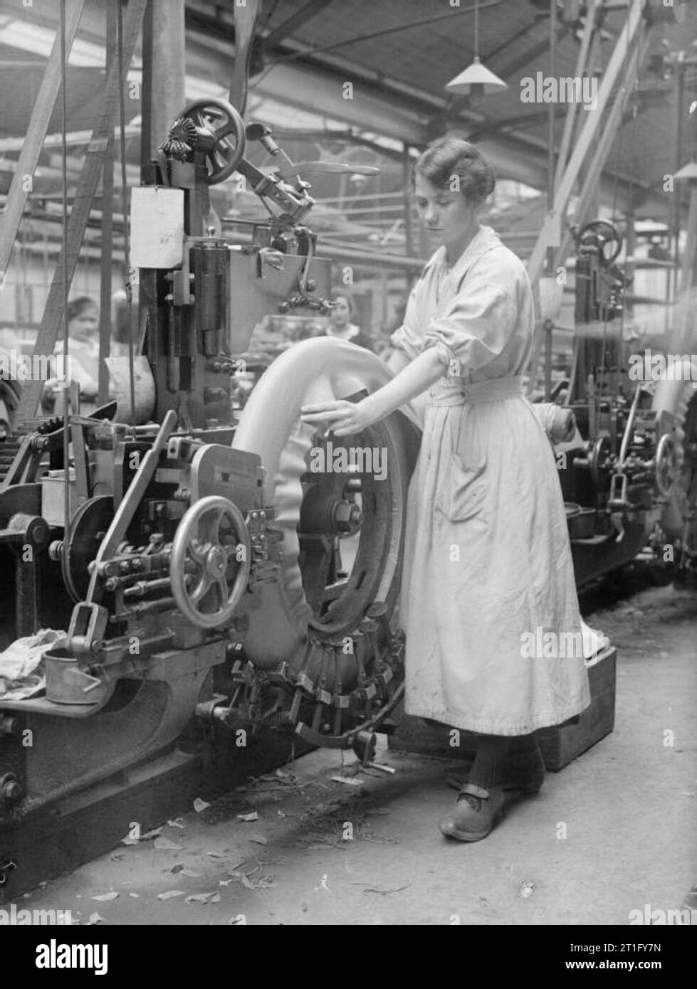 Industry during the First World War A female worker forms the ...