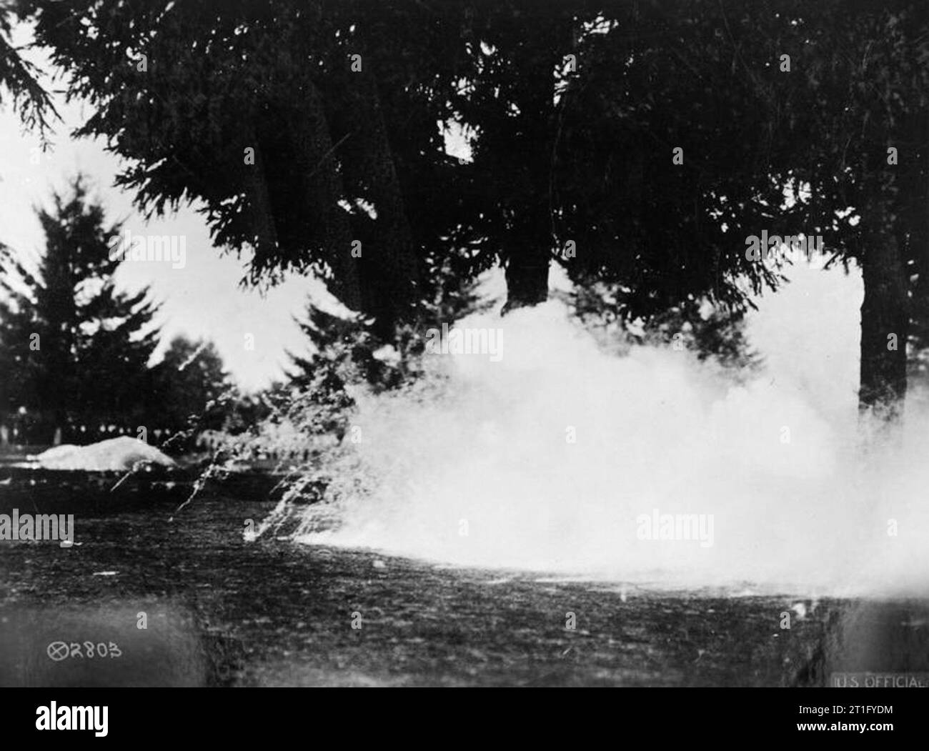 Gas shells exploding Stock Photo - Alamy