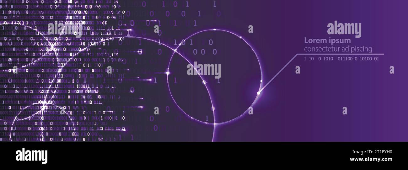 Technology background. Big data concept. Binary computer code. Vector ...