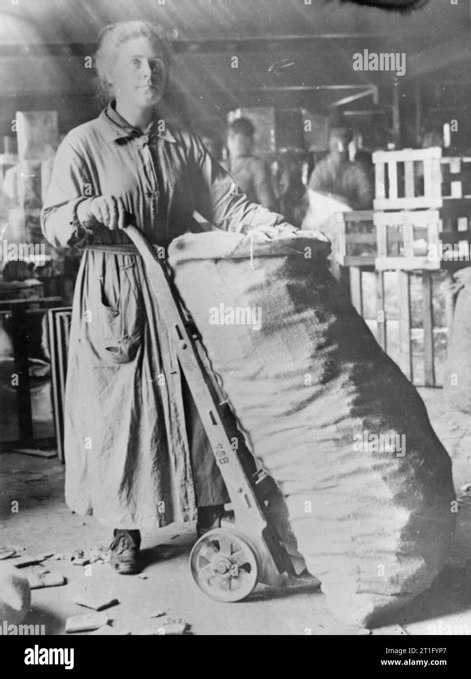 Women at work during the First World War A full-length portrait of a ...