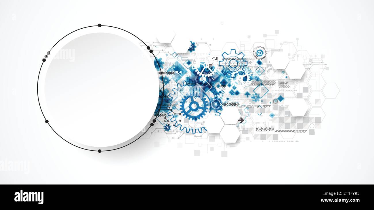 Abstract circle technology concept. Circuit board, high computer color background. Vector ...