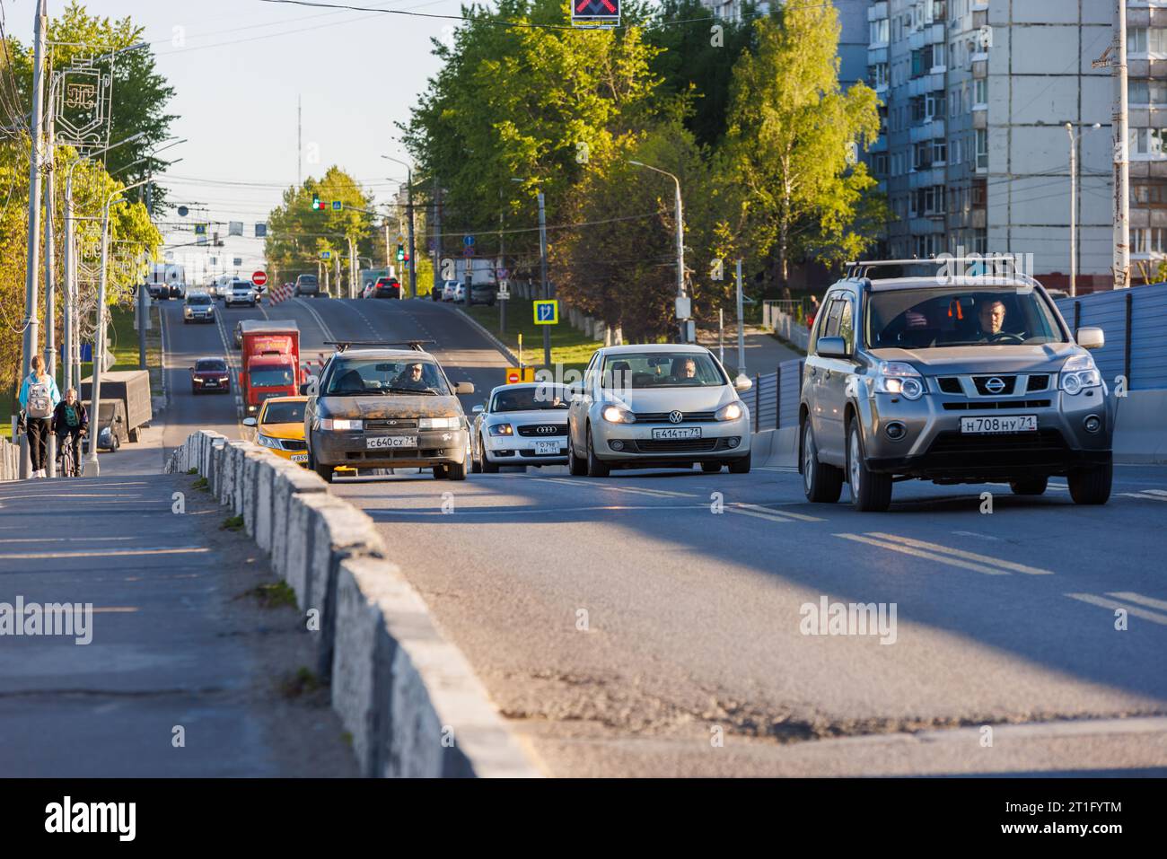 car traffic at summer day in Tula, Russia Stock Photo - Alamy
