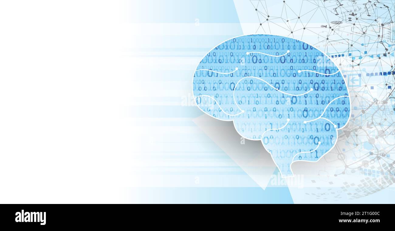 Abstract digital brain,technology concept. Vector Stock Vector Image ...