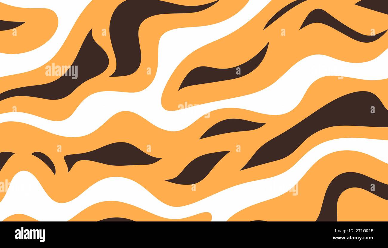 Pattern with tiger stripes. Abstract animal print. Vector illustration ...