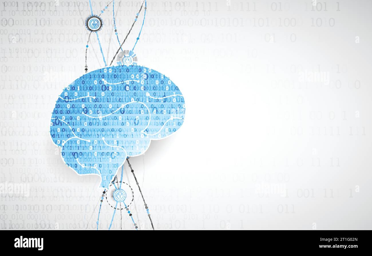 Abstract digital brain,technology concept. Vector Stock Vector Image ...
