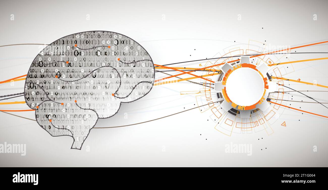 Abstract digital brain,technology concept. Vector Stock Vector Image & Art - Alamy