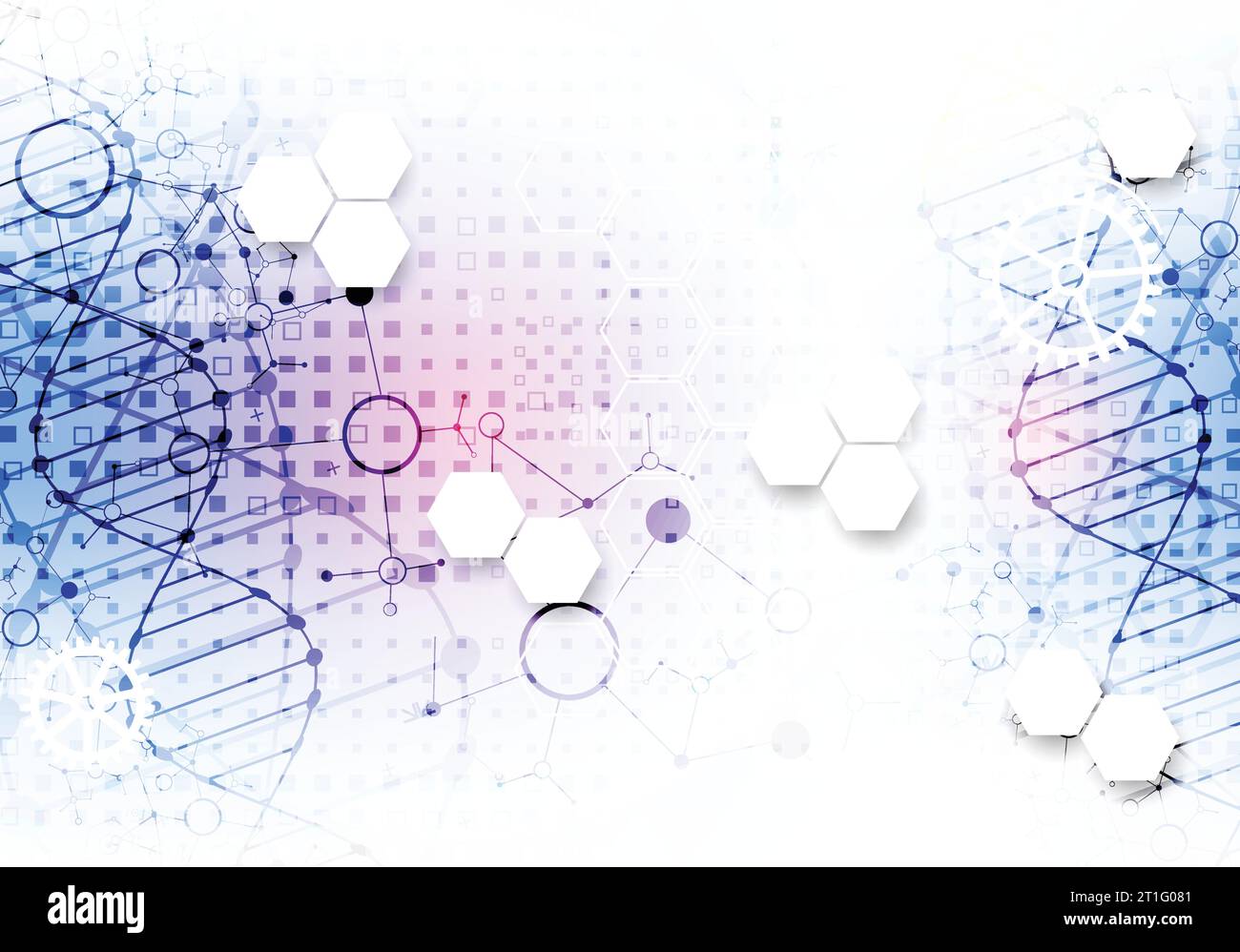 Science template, wallpaper or banner with a DNA molecules. Vector ...