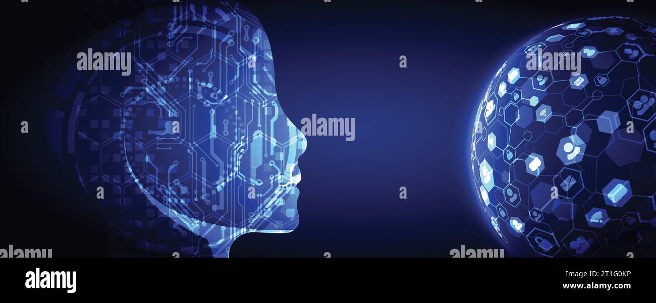 Artificial intelligence concept. Technology background. Vector science ...