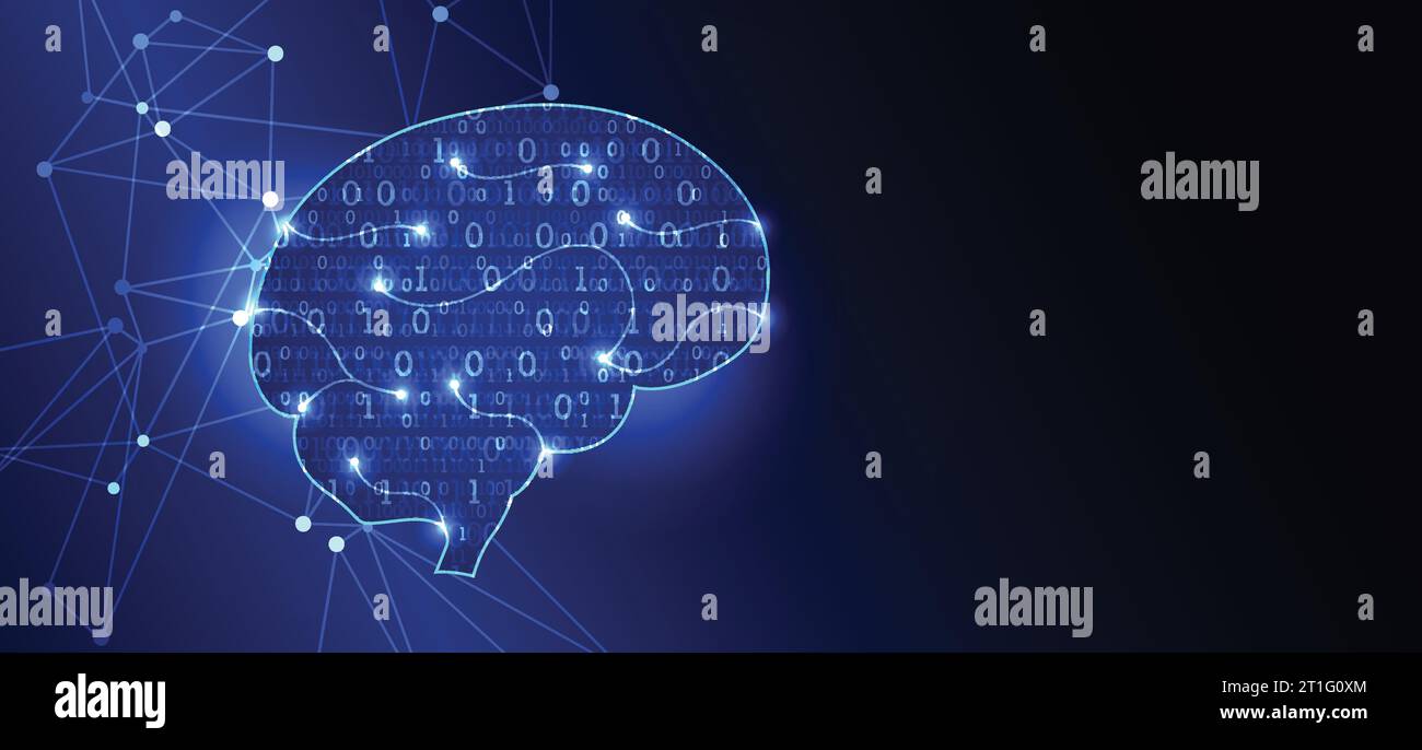 Abstract digital brain,technology concept. Vector Stock Vector Image & Art - Alamy