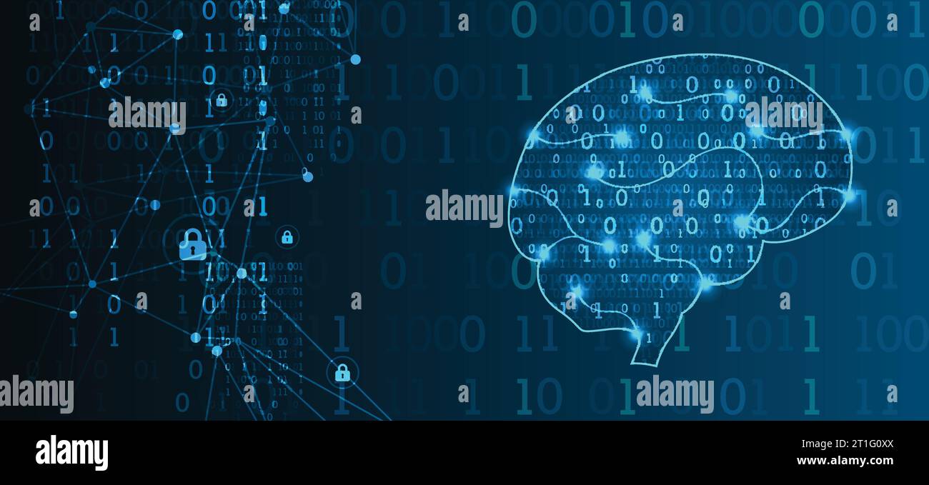 Abstract digital brain,technology concept. Vector Stock Vector Image ...