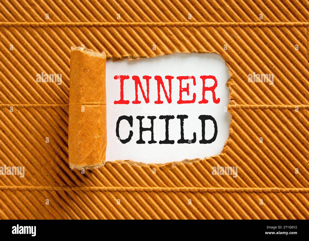 Inner child symbol. Concept words Inner child on beautiful white paper ...