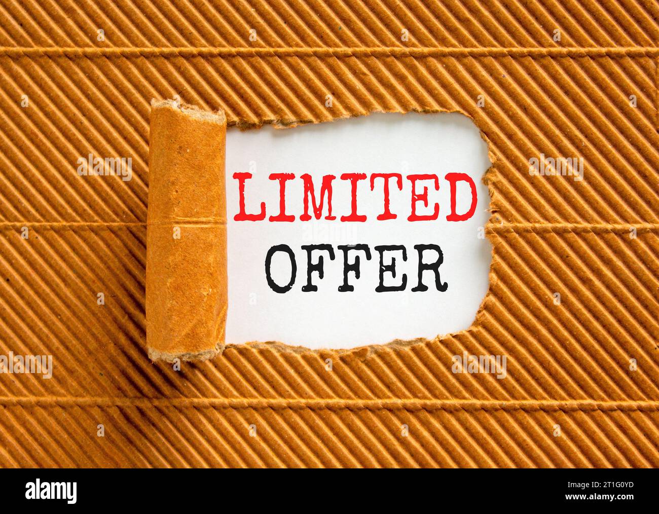 Limited offer symbol. Concept words Limited offer on beautiful white ...
