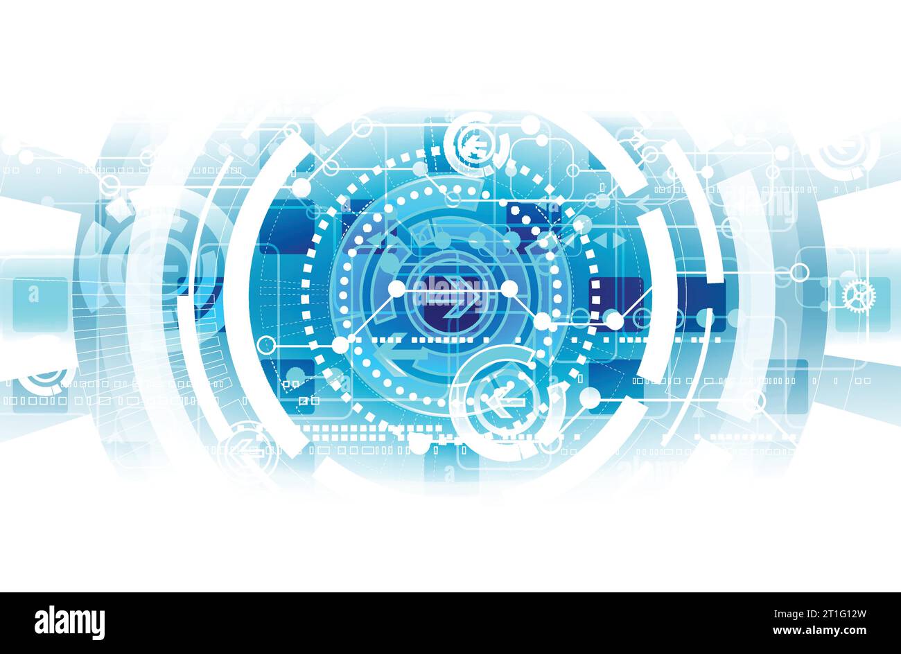 Abstract circle technology concept. Circuit board, high computer color background. Vector ...