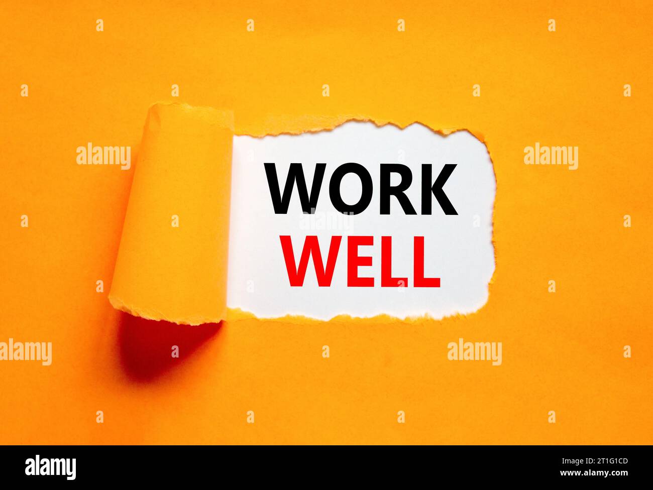 Work well symbol. Concept words Work well on beautiful white paper ...