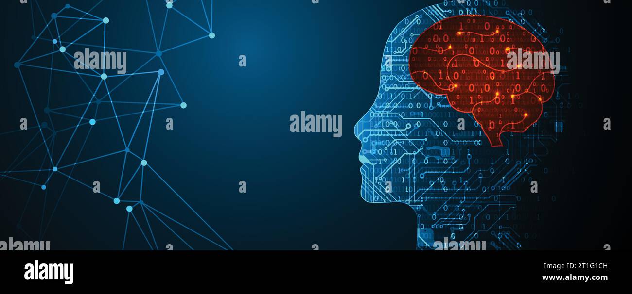 Abstract digital brain,technology concept. Vector Stock Vector Image ...