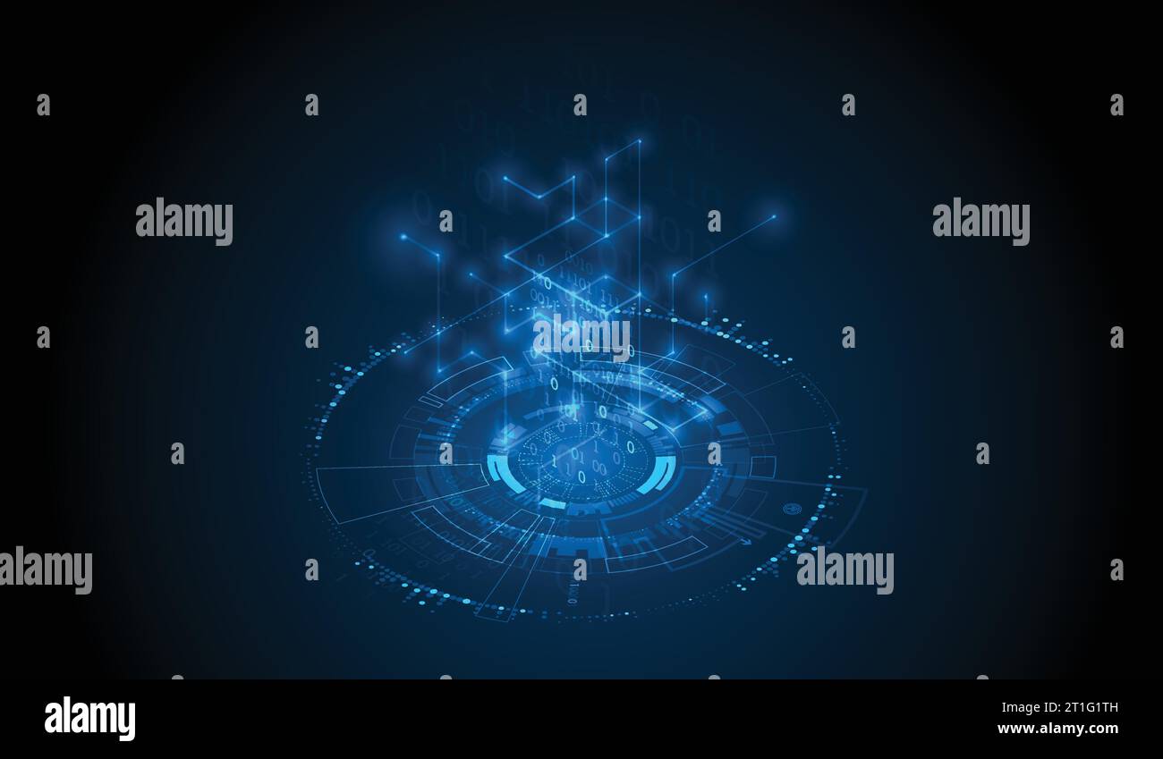 Abstract circle technology concept. Circuit board, high computer color ...